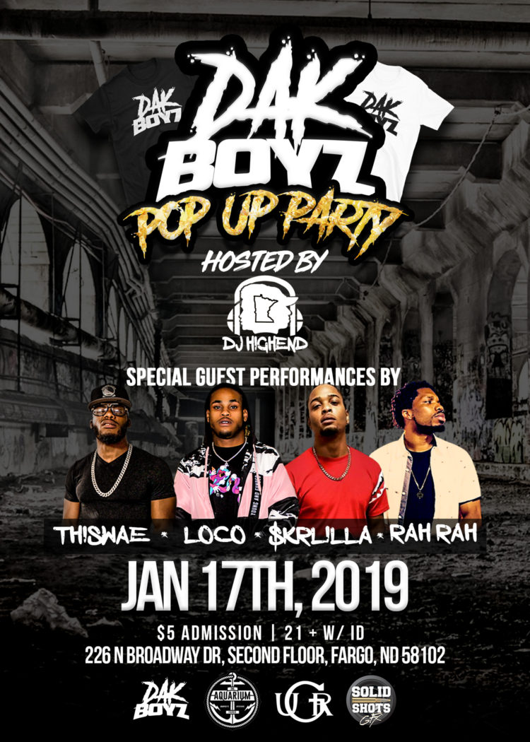 Dak Boyz Pop Up Party [Event Flyer] (1) – The Aquarium